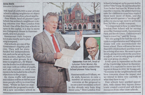 Tearsheet: Peter Winter in the Evening Standard | Geometry & Silence